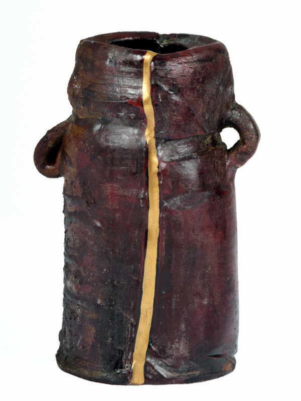 2022-008 Bizen (with ears) Yobitsugi Flower Vase - Kintsugi Showzi